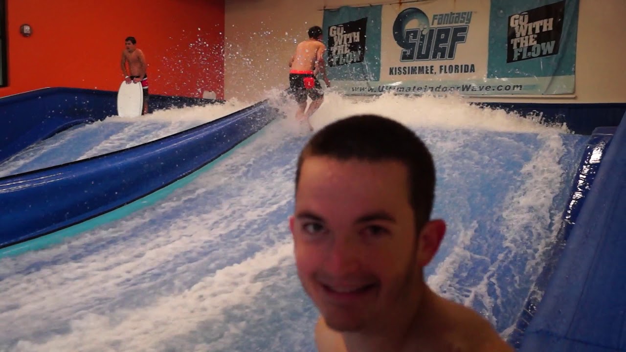 Matt East at Fantasy Surf on the indoor FlowRider Machine in Orlando ...