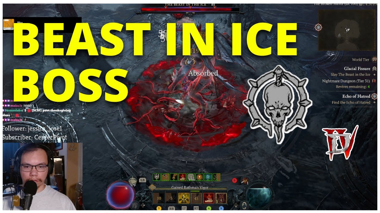 Beast In Ice Boss Fight | Diablo 4 - YouTube
