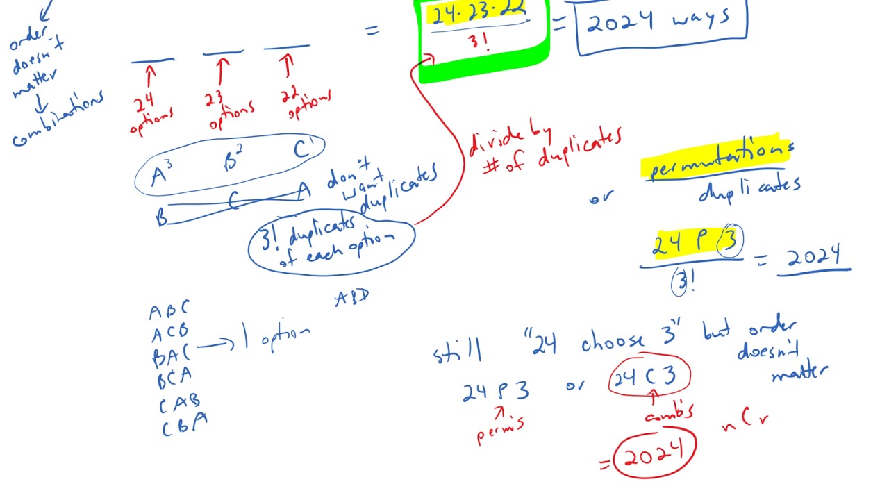 Counting combinations - YouTube