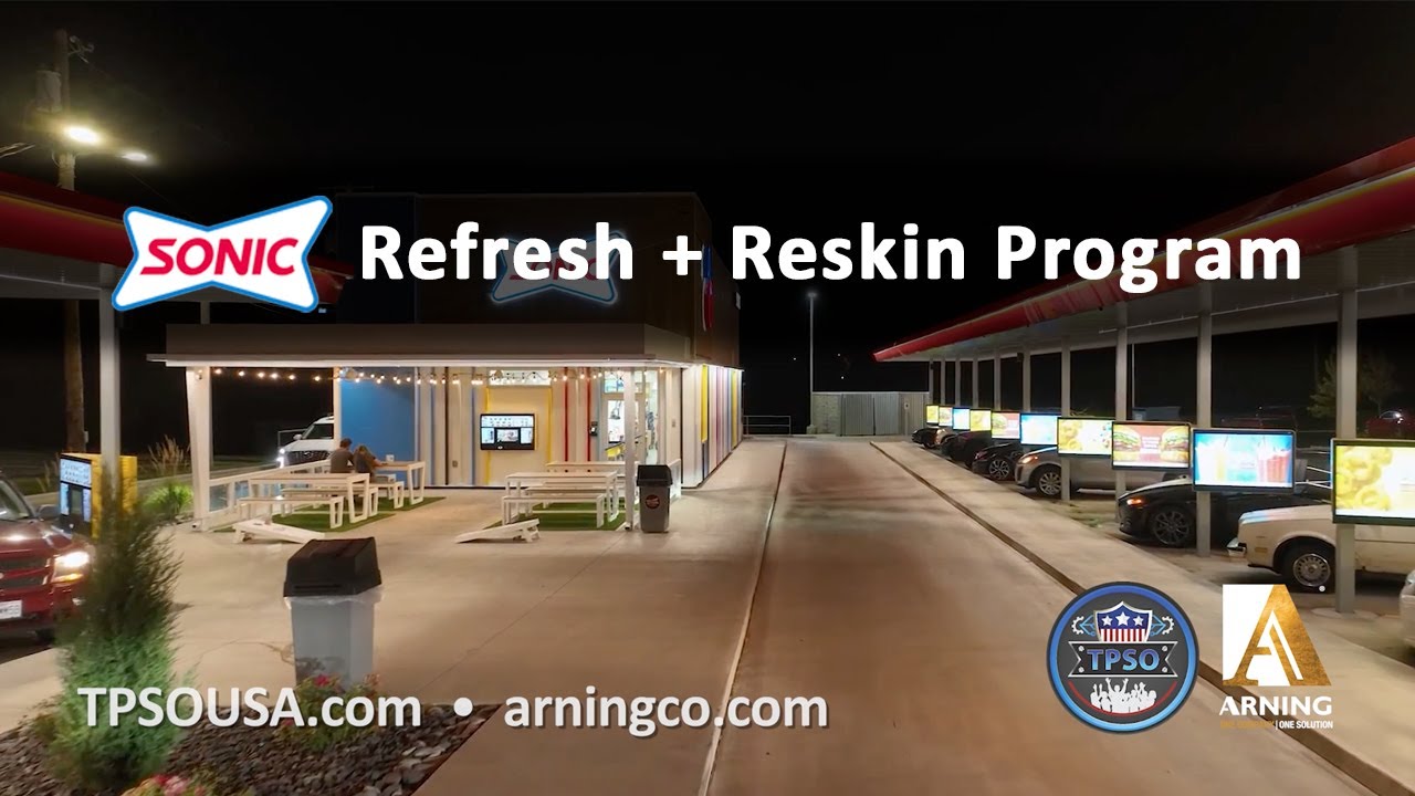 New Sonic Drive-In Restaurant Refresh & Reskin Construction - YouTube