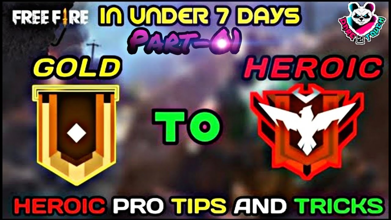 FREE FIRE || HEROIC RANK PUSH TIPS&TRICKS || EASY RANKPUSH TIPS PART-01 ...