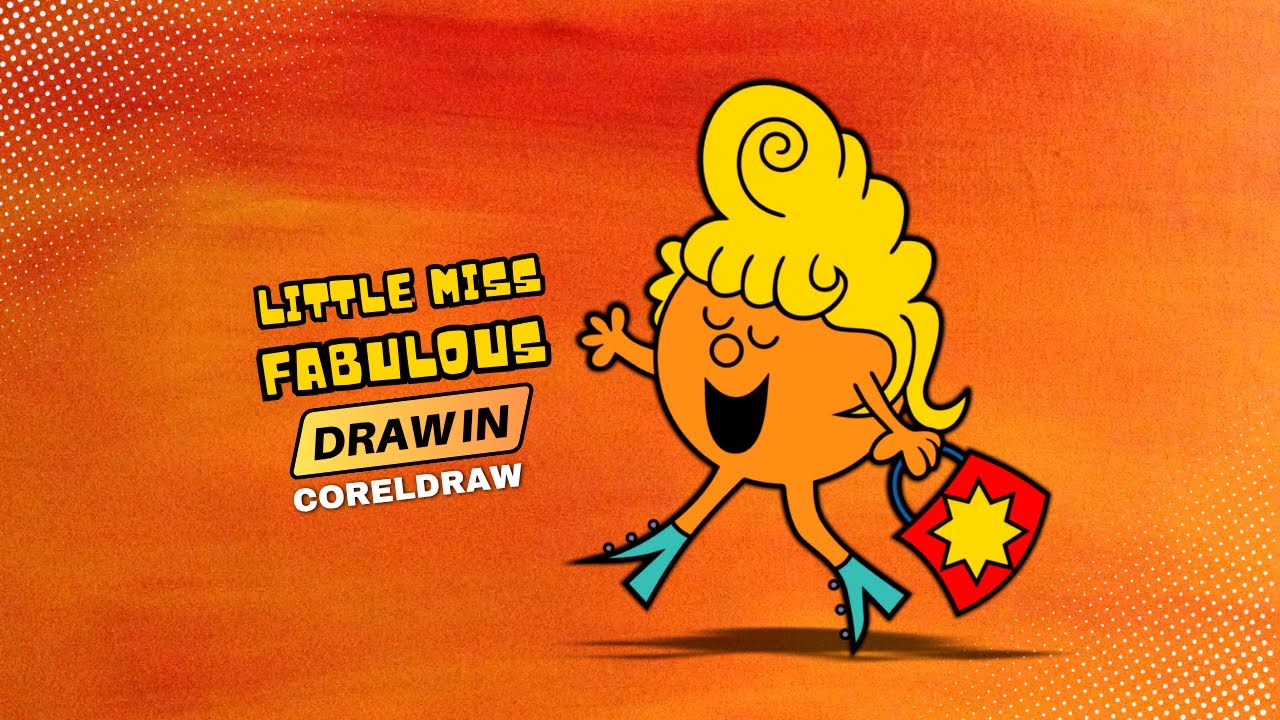 How To Draw Little Miss Fabulous (Step-by-Step) l Coreldraw | Drawing ...