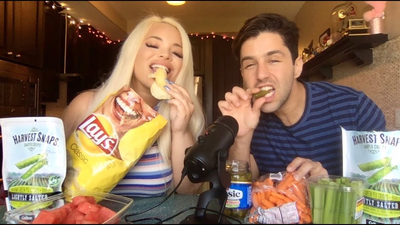 BIG CRUNCH FOODS ASMR *INTENSE* with JOSH PECK! | TINGLES | PICKLES ...