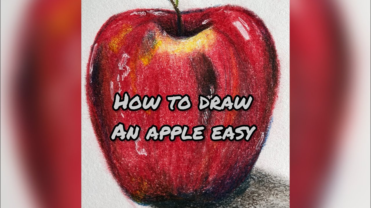 How to draw an apple || easy apple drawing step by step || very easy ...