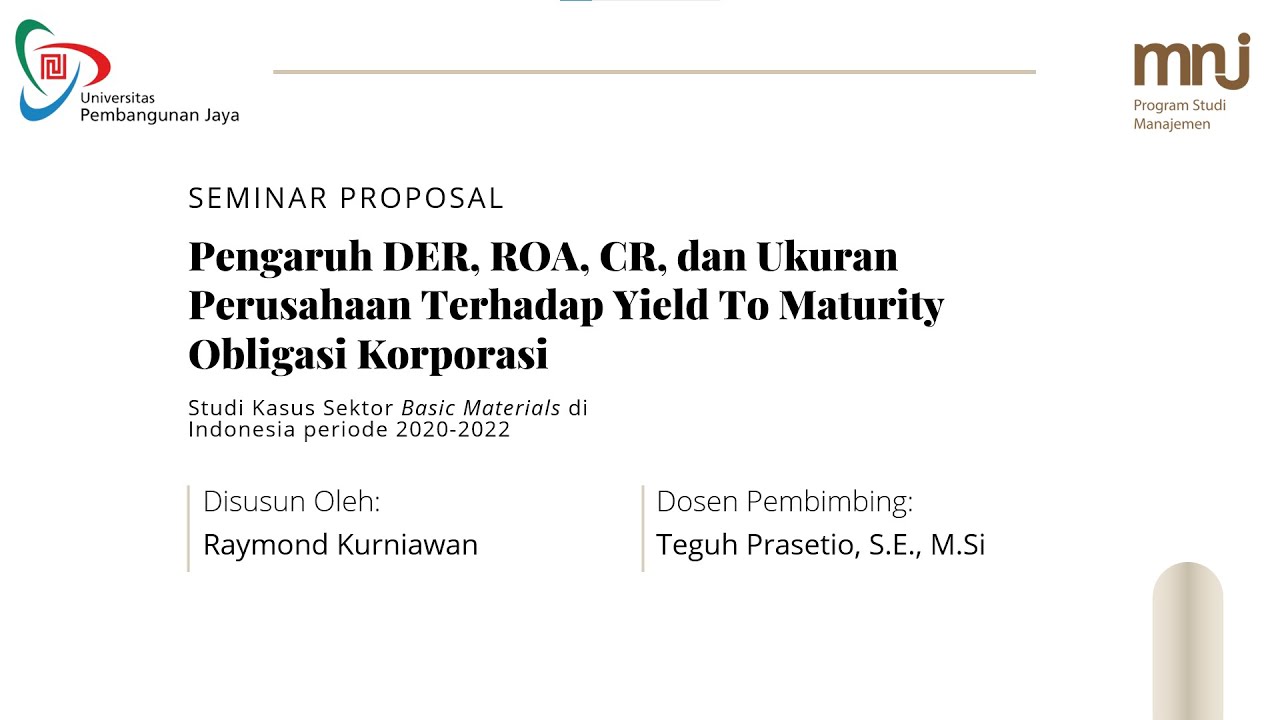 Seminar Proposal Raymond Kurniawan_2020021198 - YouTube