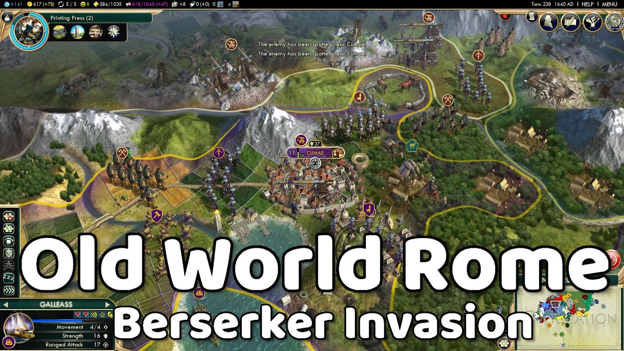 Berserker Invasion - Lets Play Rome (Civ 5 Old World TSL Playthrough ...