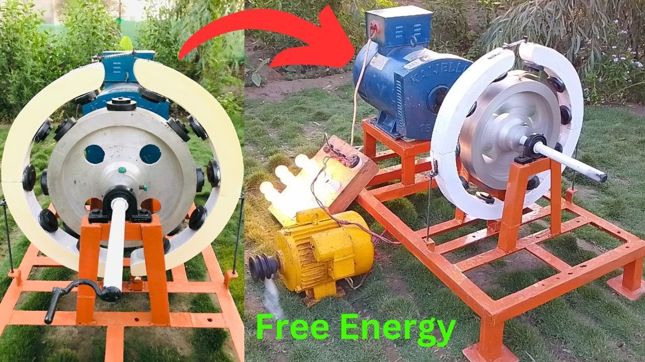 Zero Electricity Magnet Engine DIY Free Energy Generator Using ...