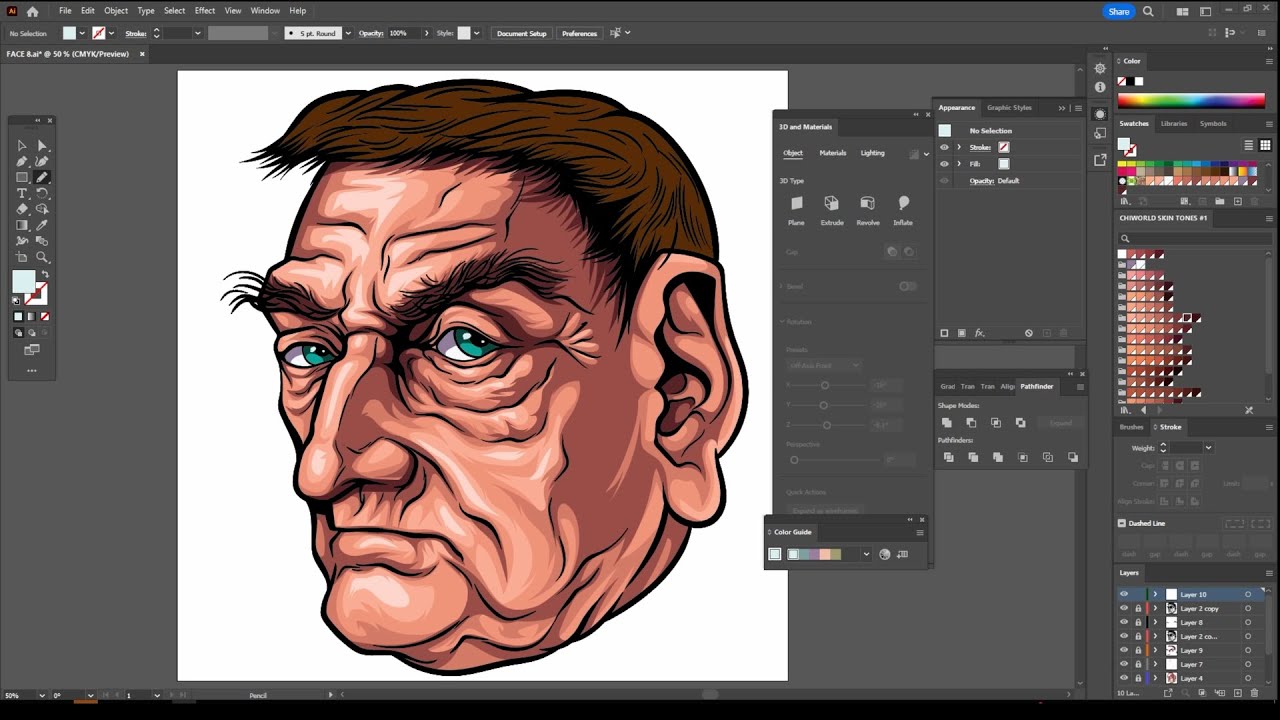 HOW TO DRAW SHADOWS TUTORIAL ( Adobe Illustrator ) BUY MY FACEPACK AND ...