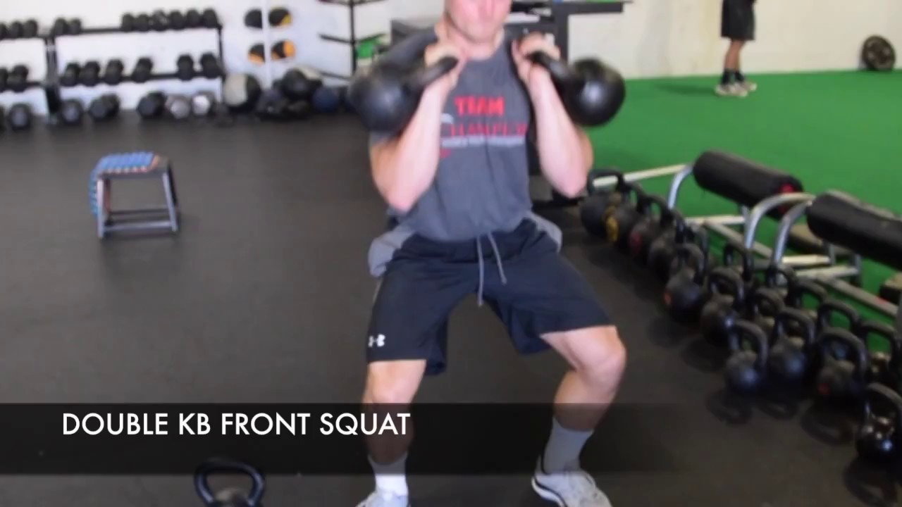 Double KB Front Squat - YouTube