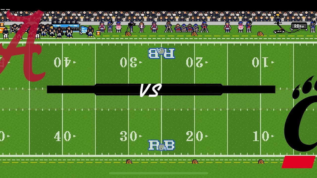 1 ALABAMA VS 4 CINCINATTI: RETRO BOWL SIMULATION - YouTube