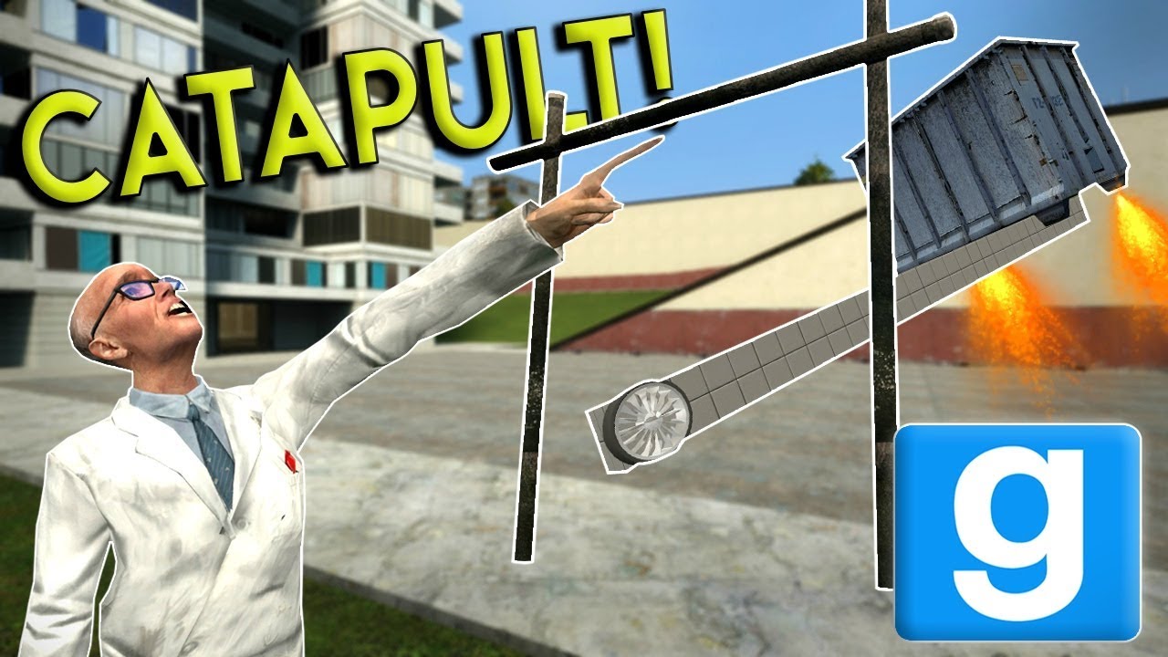 CATAPULT BUILD OFF CHALLENGE! - Garrys Mod Gameplay - Gmod Multiplayer Sandbox Challenge - YouTube