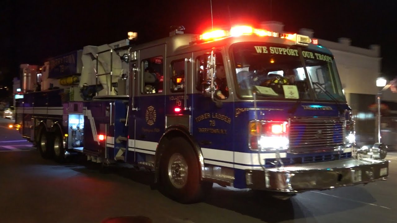 Tarrytown Fire Department Tower Ladder 78 Responding 6/18/24 - YouTube