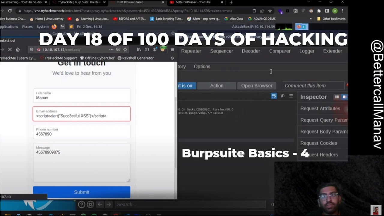 Burp Suite: The Basics - 4 | Day 18 of 100 Days of Hacking (From ...