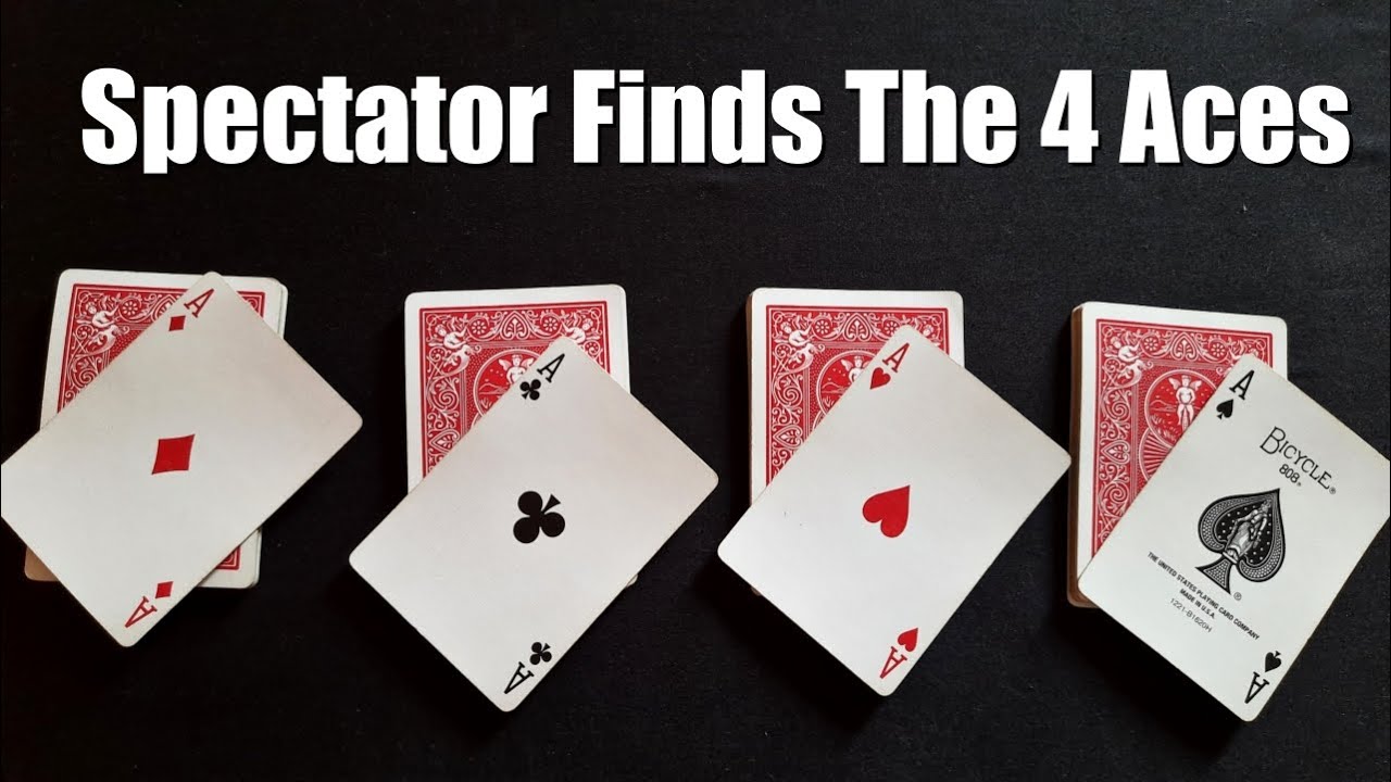 Spectator Finds The 4 ACES!! Amazing EASY Card Trick Tutorial - YouTube