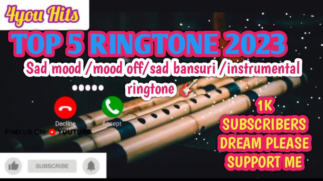 Top 5 Ringtone 2023 🎸sad moon ringtone 🎶sad bansuri ringtone 🔈mood off ...