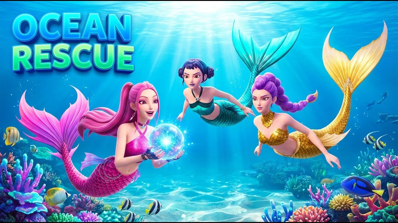 Mermaid Ocean Rescue | Rumi Mira Zoey Save The Sea | 3D Animation ...