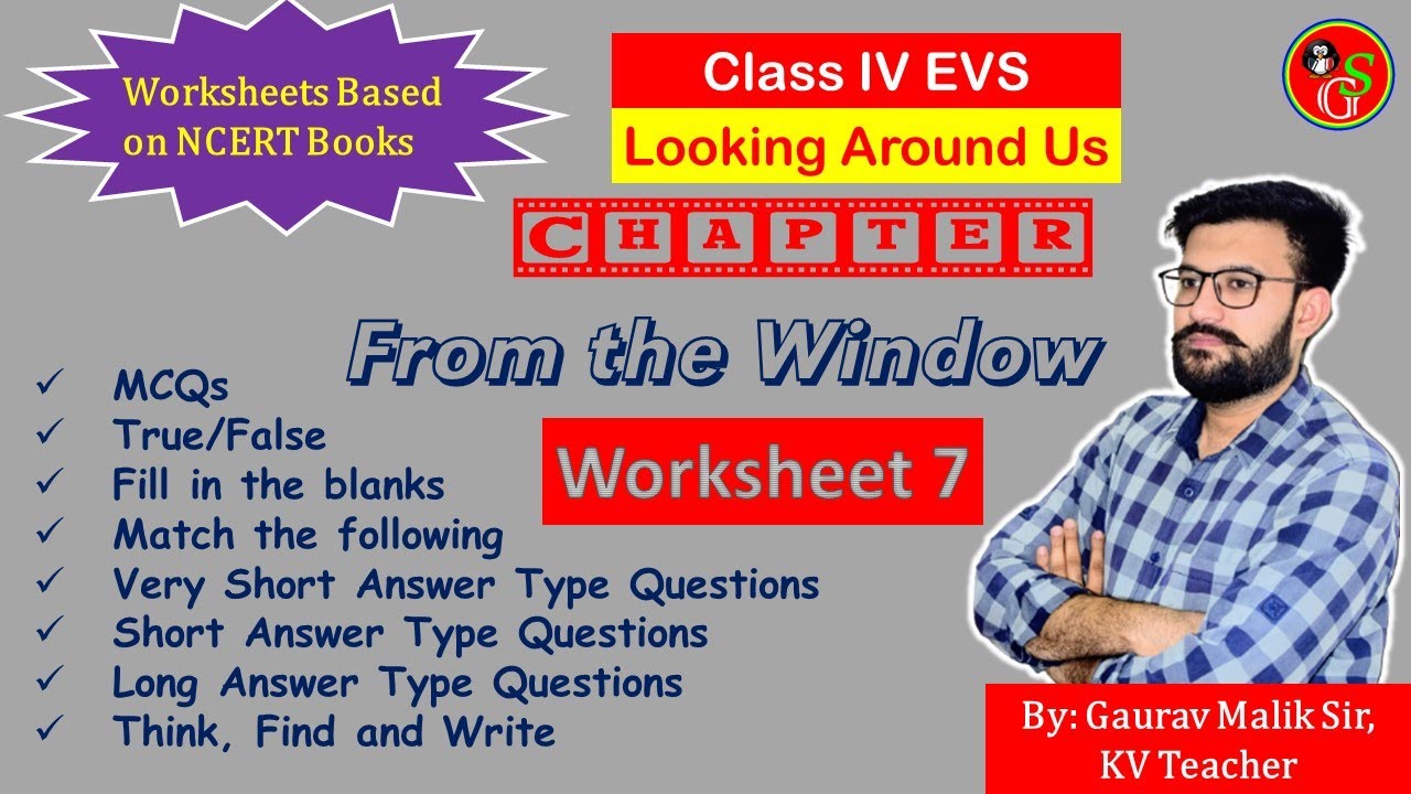 Worksheet Chapter 7 From The Window NCERT Class 4 EVS By KV Teacher worksheet-chapter-7-from-the-window-ncert-class-4-evs-by-kv-teacher