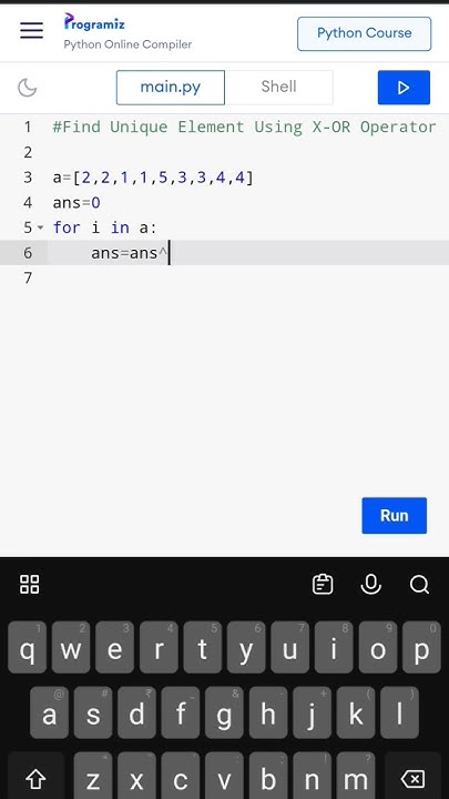 Python Interview Question🤞 Find Unique Element In List Shorts Short Python Pythonintelugu 5113