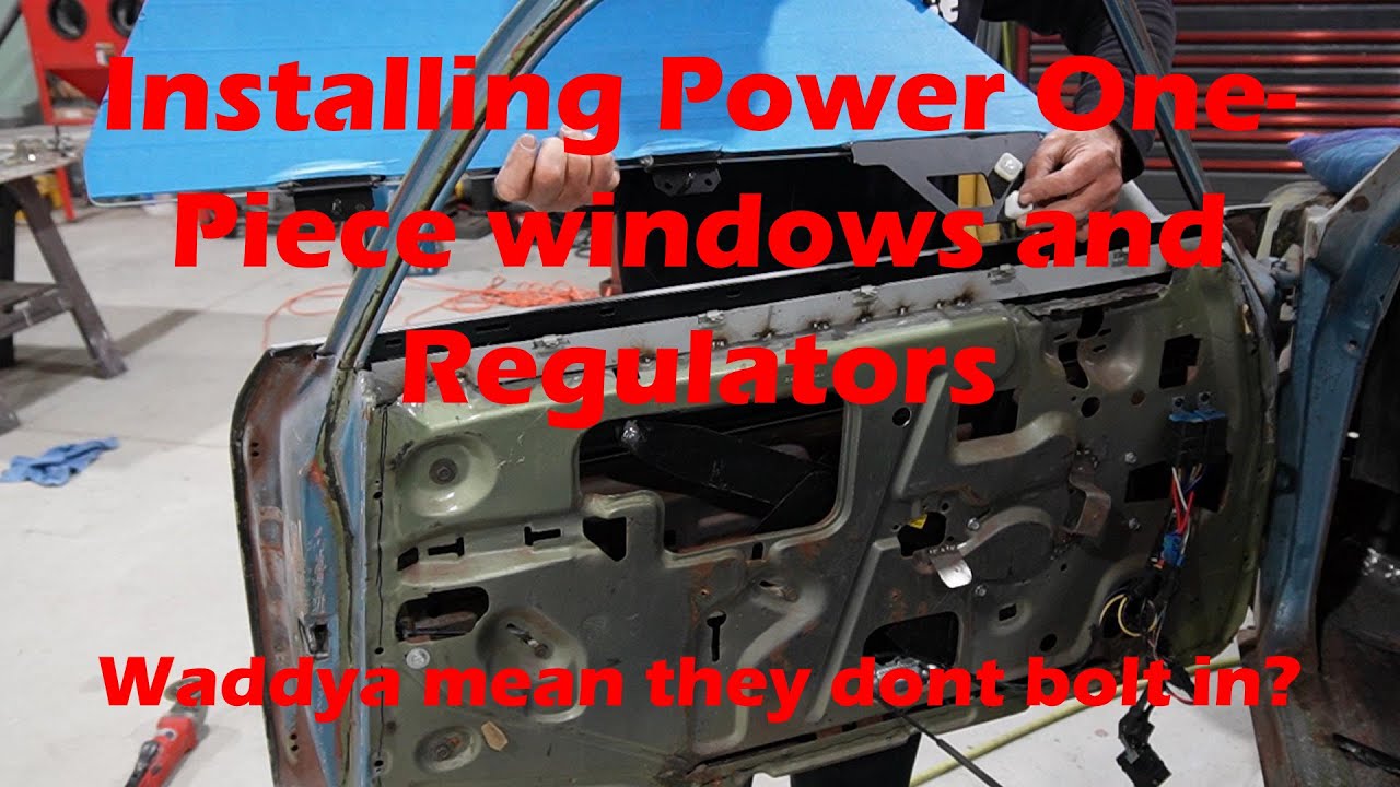 Installing one piece door glass and power widow regulators - YouTube