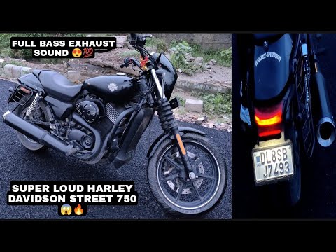 HARLEY DAVIDSON STREET 750 SUPER LOUD FULL EXHAUST SOUND SCREAMING ...