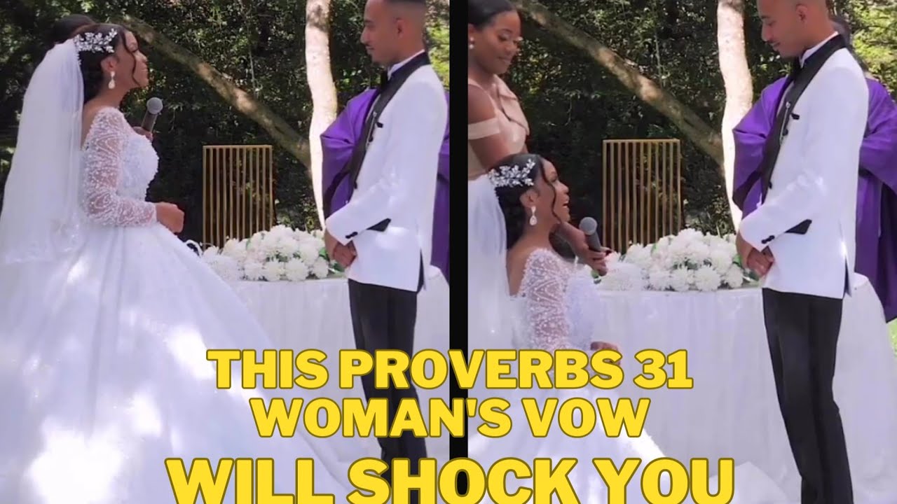 Her Wedding Vows Shocked Everyone 🥺 | The Proverbs 31 Woman Vow - YouTube