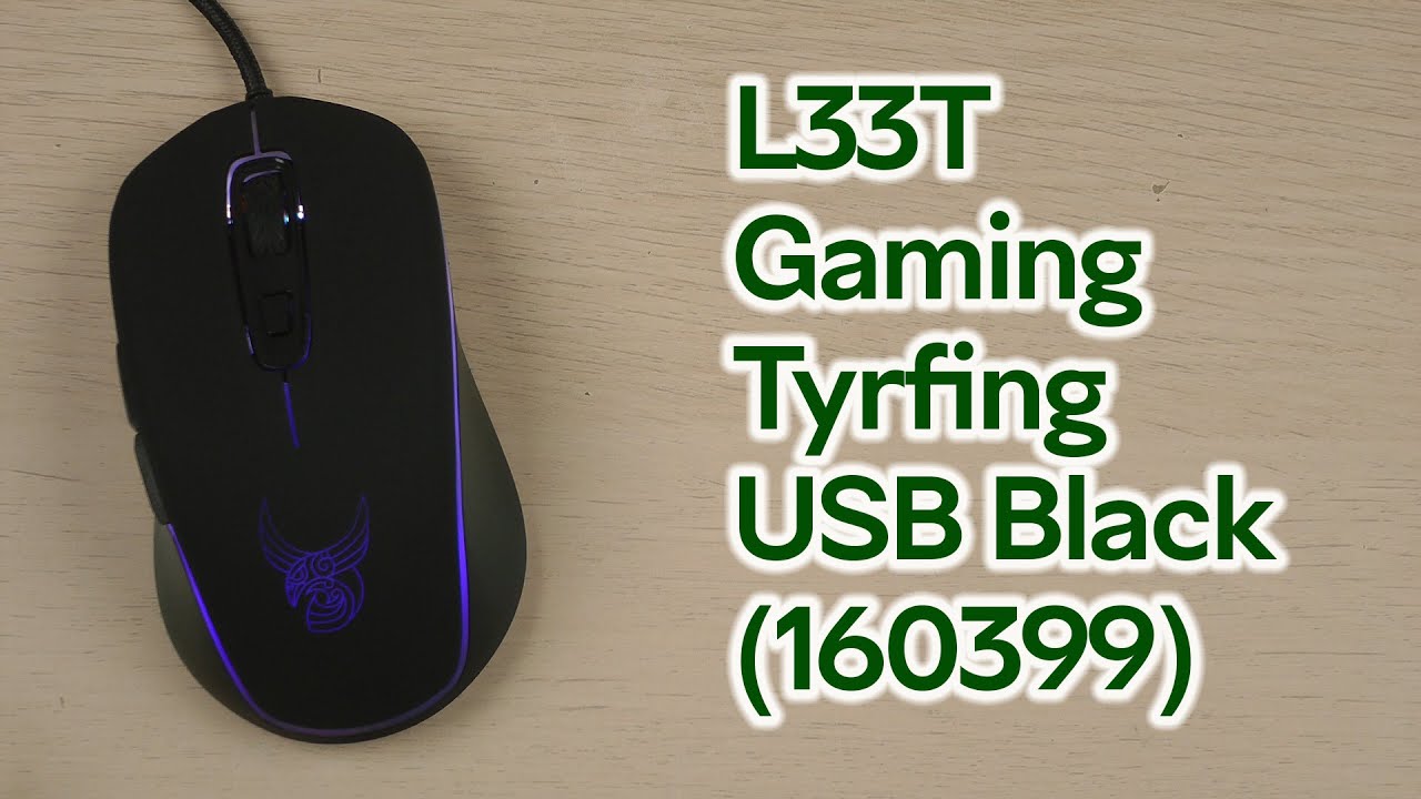 Розпаковка L33T Gaming Tyrfing 10000 DPI USB Black (160399) - YouTube