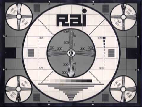 monoscopio test card vintage RAI sperimentale monoscope - YouTube