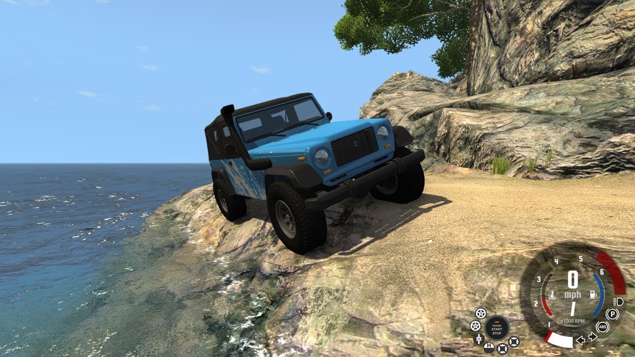 Realistic offroading #1 - BeamNG.drive | with JEEP | Thrustmaster t80 ...