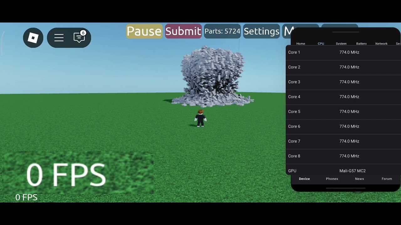0 FPS on roblox Fps test - YouTube