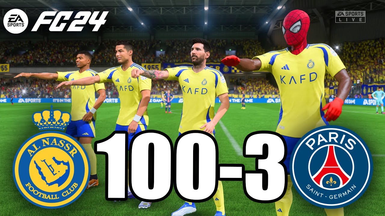 FC24 | RONALDO, MESSI, SPIDER MAN, Kylian Mbappé, ALL STARS | AL NASSR ...