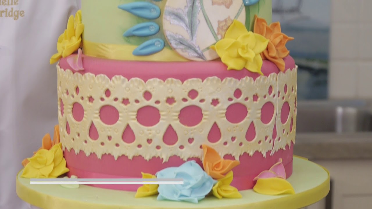 Asian Lace Cake Decorating Tutorial - YouTube