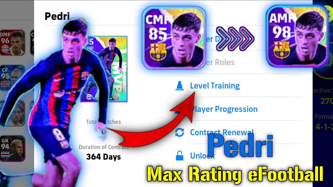 Pedri Max Rating With 99 Playstyle eFootball 23 Mobile// How To Train ...