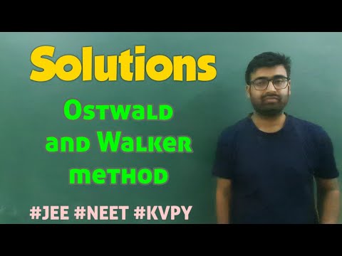 Class XII- Solutions: Ostwald and Walker method (to find RLVP) #iit # ...