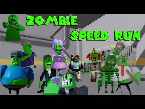 New Zombie Speed Runs in all Scary Obby Games Gran, Siren Cop, Papa ...
