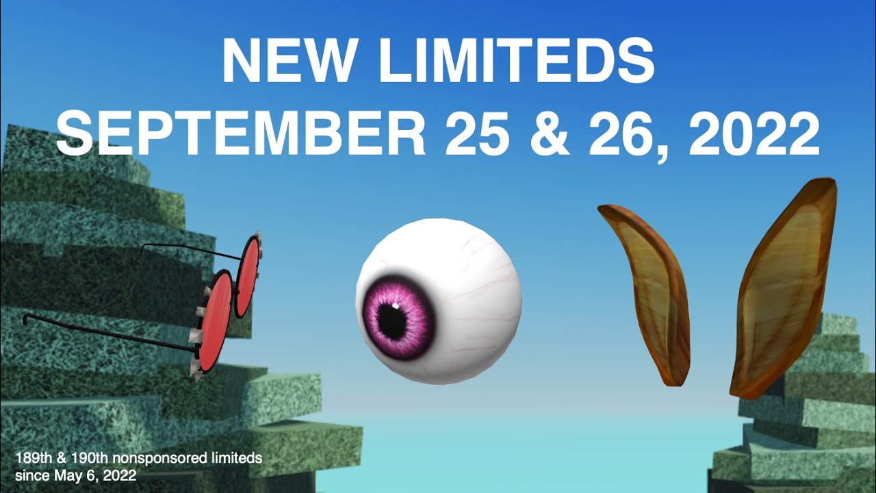 ROBLOX: New Limiteds of September 25 & 26, 2022 - YouTube