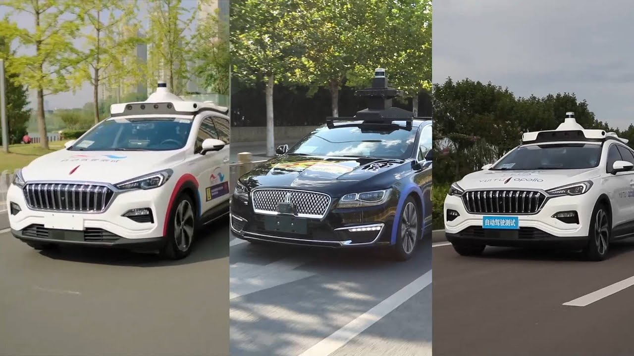 Baidu offers free trials of self-driving taxis in Beijing - YouTube