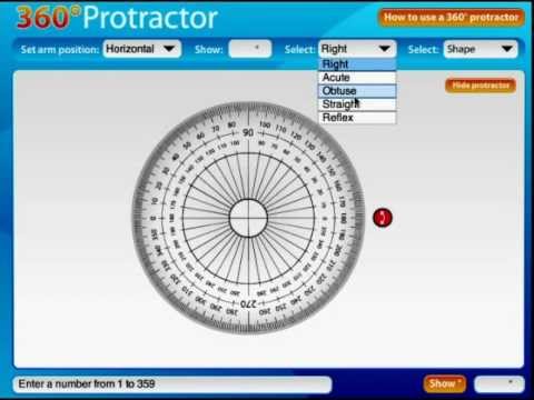 Turtorial on Interactive Protractor Software - YouTube