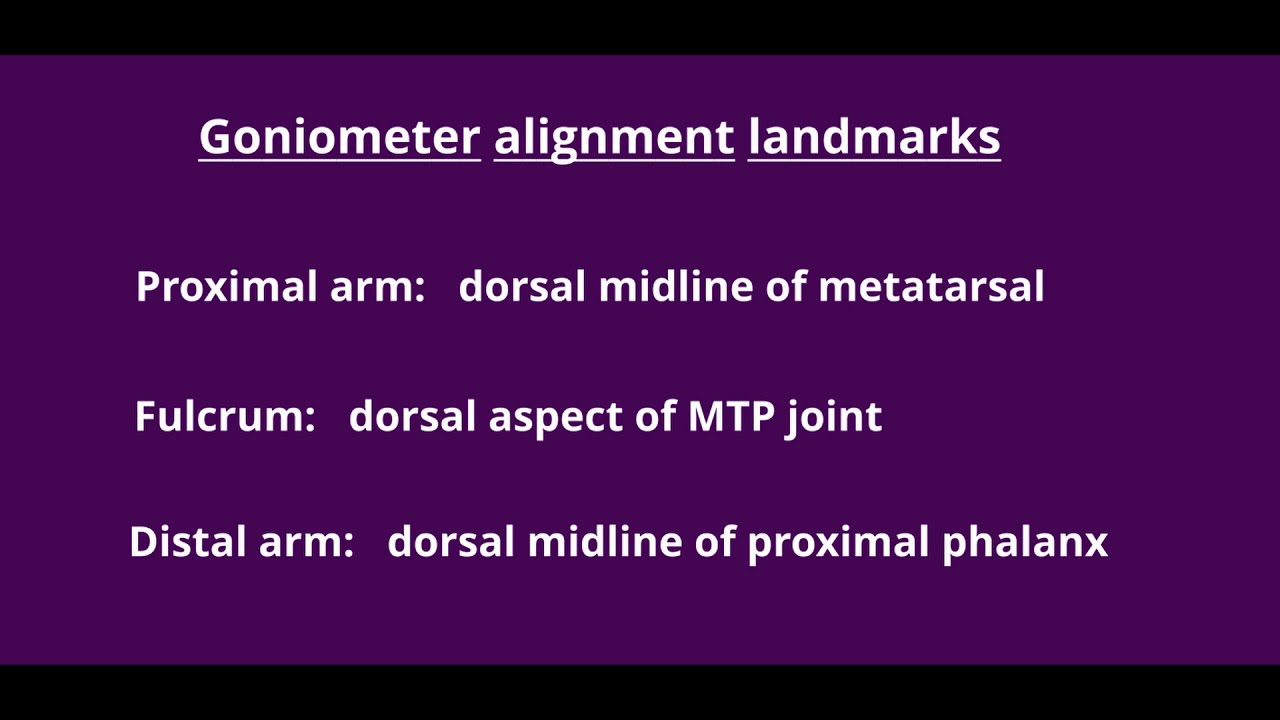 Range of Motion Measurement: Toes Metatarsophalanageal (MTP) Extension ...