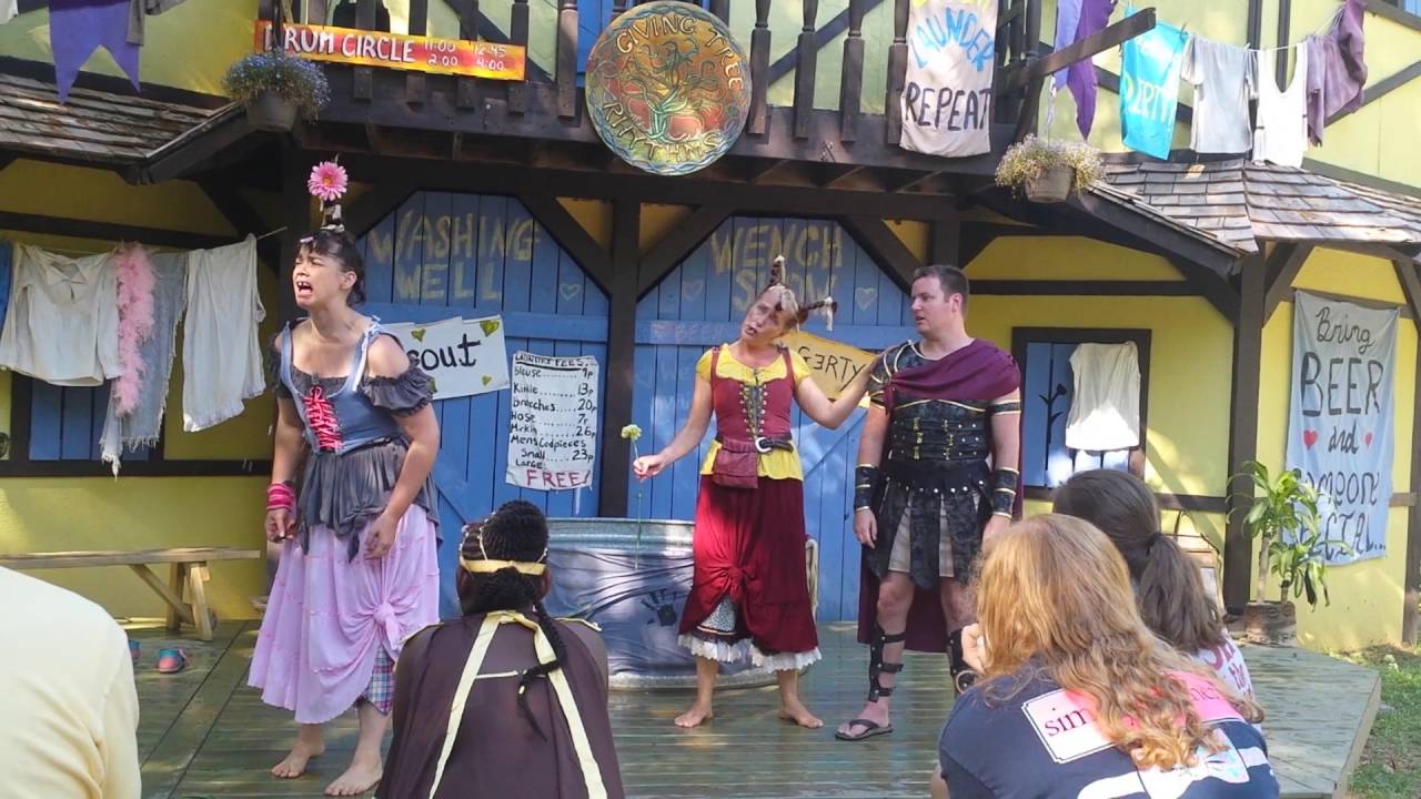 Washing well wenches GA Ren fair - YouTube