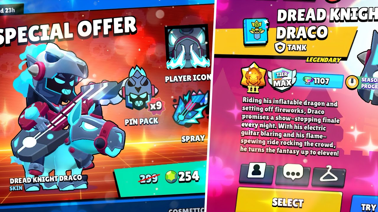 DREAD KNIGHT DRACO!! || Brawl Stars (F2P #109) - YouTube