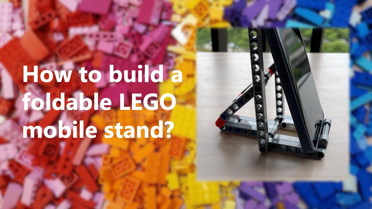 How to build a foldable LEGO mobile phone stand? - YouTube