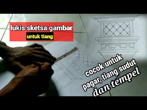 CONTOH LUKIS SKETSA GAMBAR RELIEF TIANG// .. - YouTube