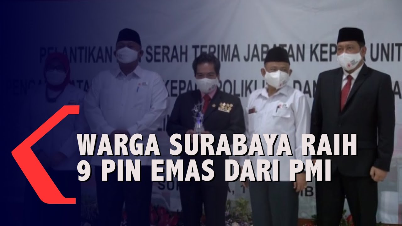 PMI Surabaya beri Penghargaan Pin Emas Pendonor - YouTube