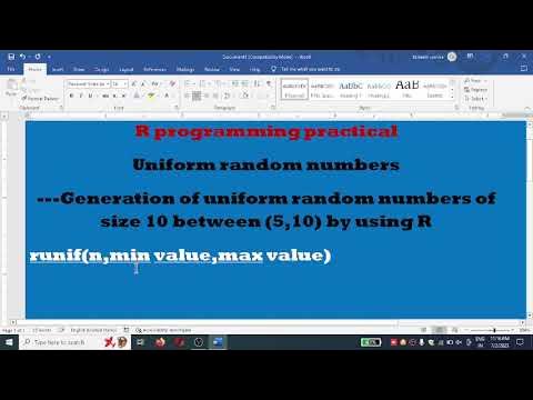 R programming uniform random numbers - YouTube