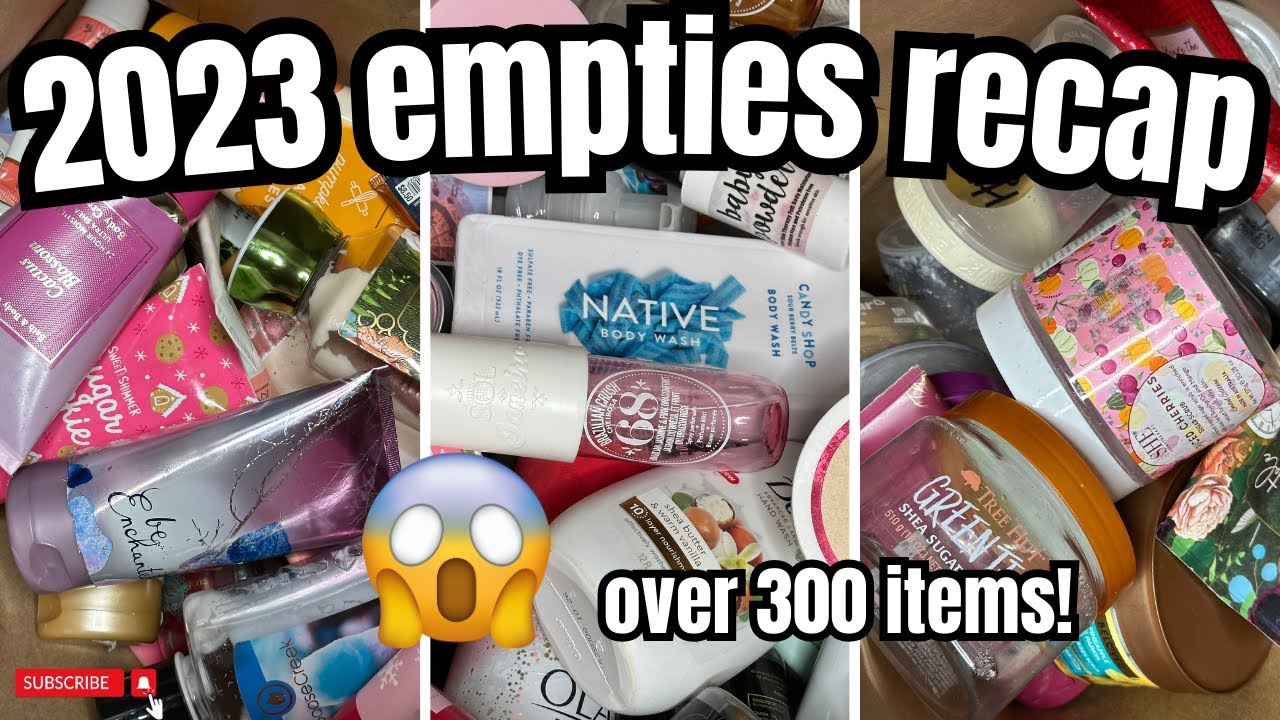 2023 EMPTIES RECAP | I FINISHED OVER 300 ITEMS! 🤯 - YouTube