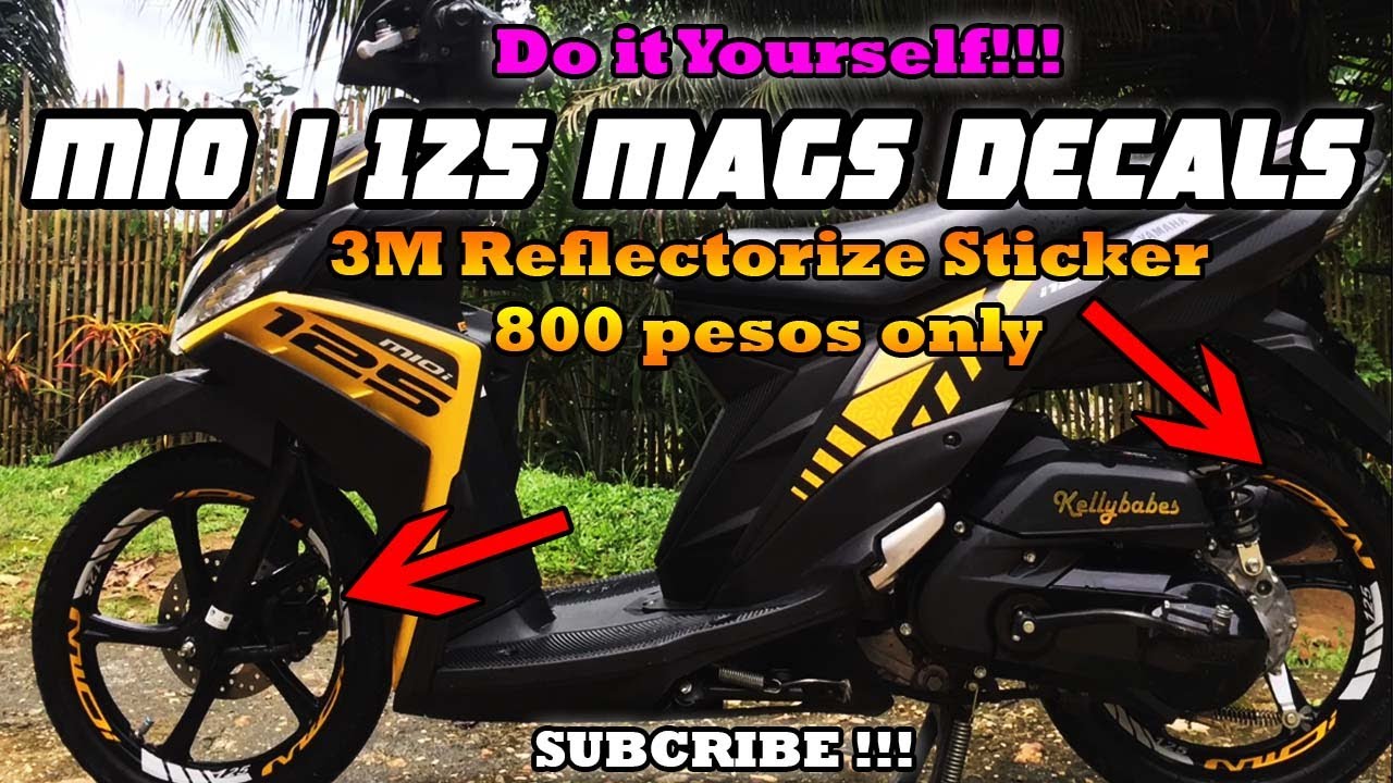 Mio i 125 Mags Decals installation - YouTube