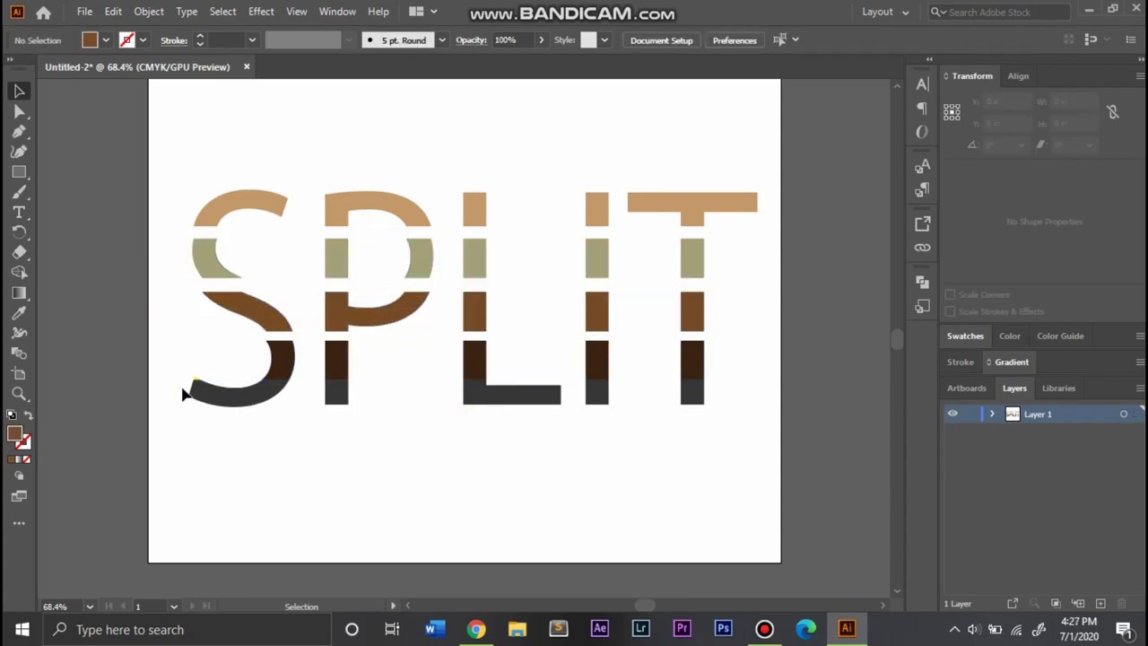 SPLIT TEXT ADOBE ILLUSTRATOR YouTube SPLIT TEXT ADOBE ILLUSTRATOR YouTube