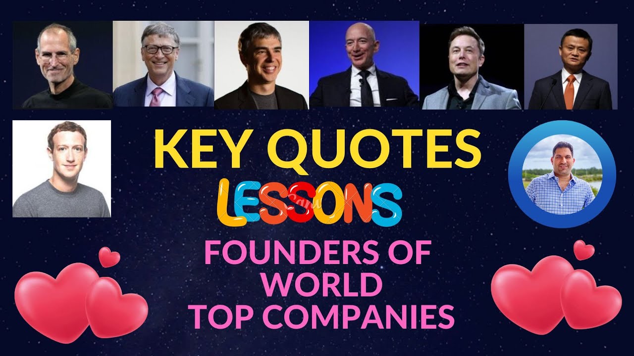 #ONPASSIVE | FOUNDERS OF WORLD TOP COMPANIES |KEY QUOTES | GREAT ...