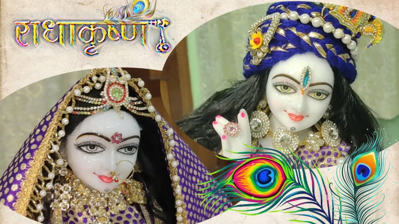 ISKCON style Radha ️ Krishna ji ka Shringar | Radha Krishna Ji ki ...