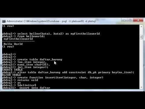 Simple Tutorial PL/pgSQL - YouTube